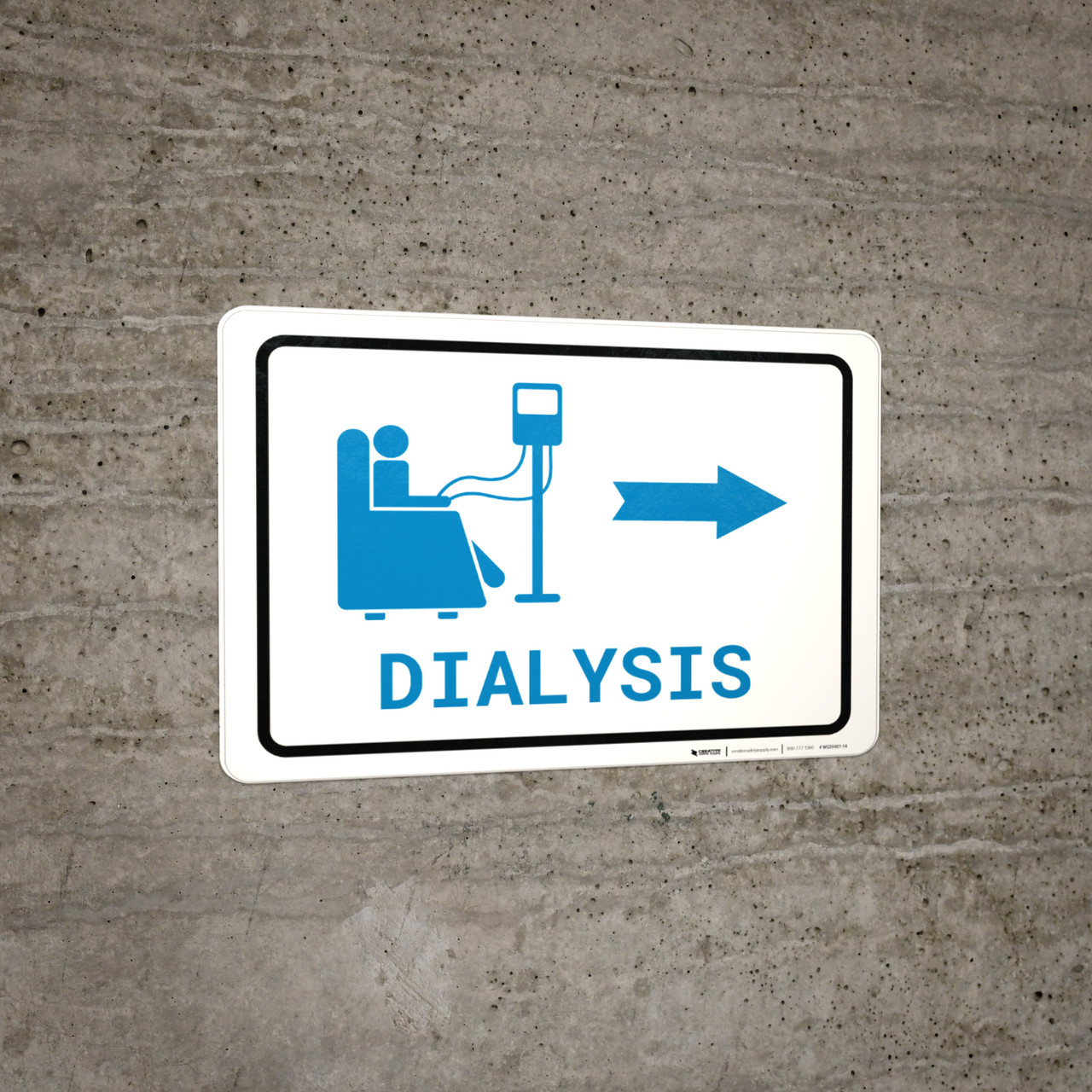 Dialysis Right Arrow with Icon Landscape v2 - Wall Sign | Creative ...