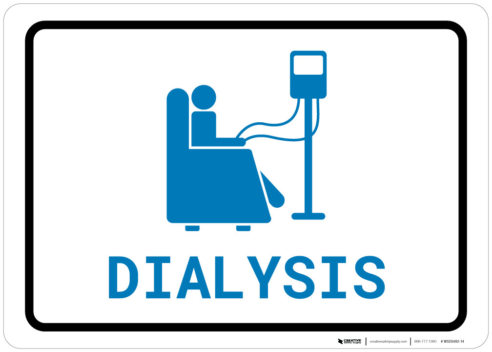 Dialysis with Icon Landscape v2 - Wall Sign