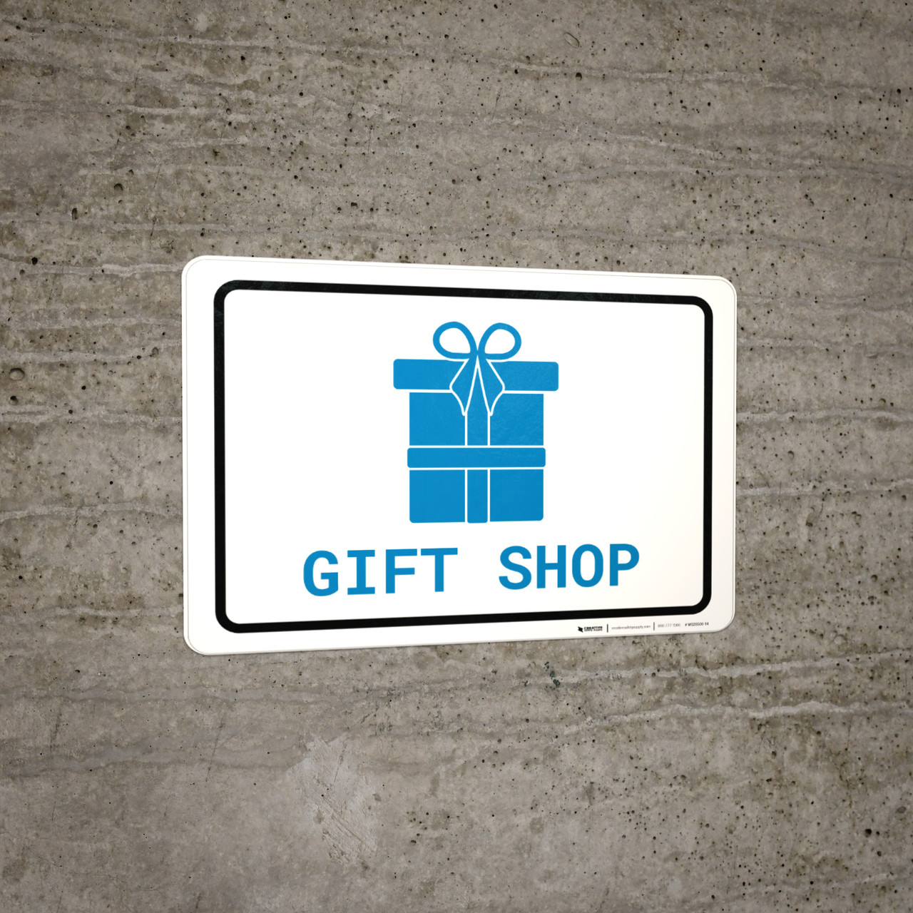 Gift Shop with Icon Landscape v2 - Wall Sign | Creative Safety Supply