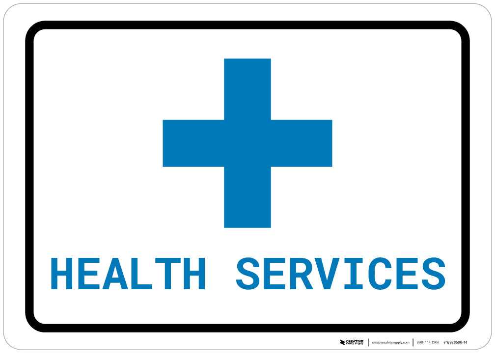 Health Services with Icon Landscape v2 - Wall Sign