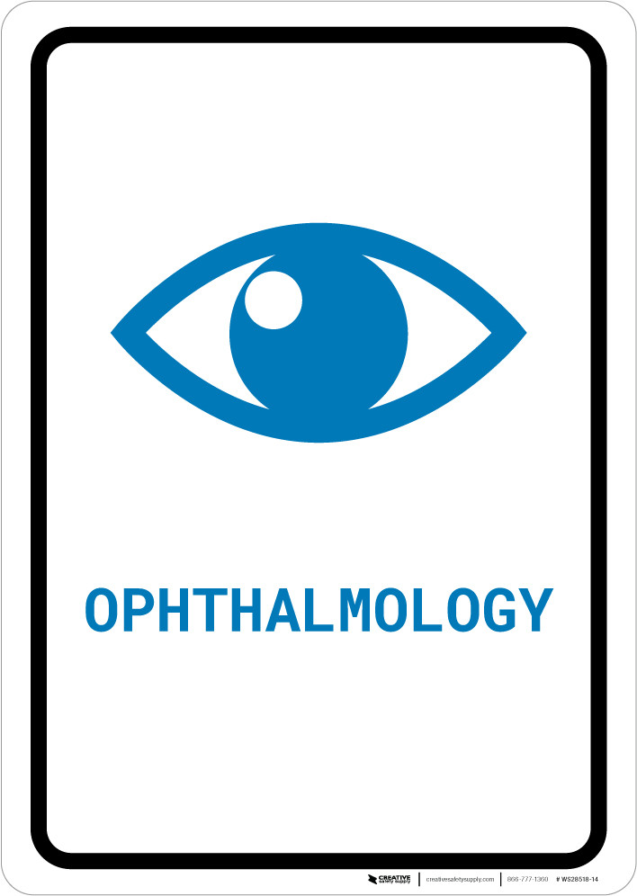 Ophthalmology with Icon Portrait v2 - Wall Sign
