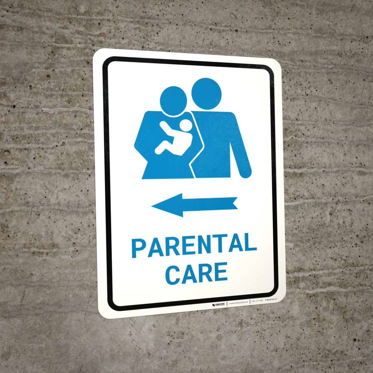 Parental Care Left Arrow with Icon Portrait v2 - Wall Sign | Creative ...