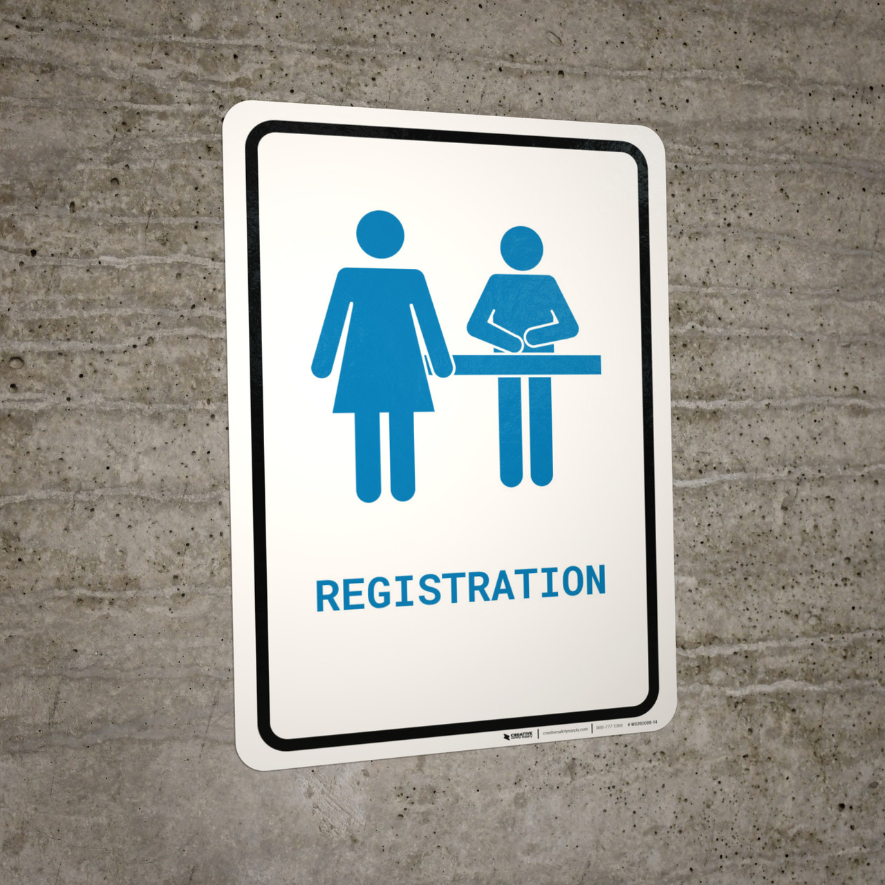 Registration with Icon Portrait - Wall Sign