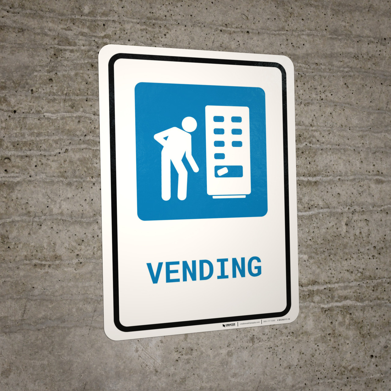 Vending Machine with Icon Portrait v2 - Wall Sign | Creative Safety Supply