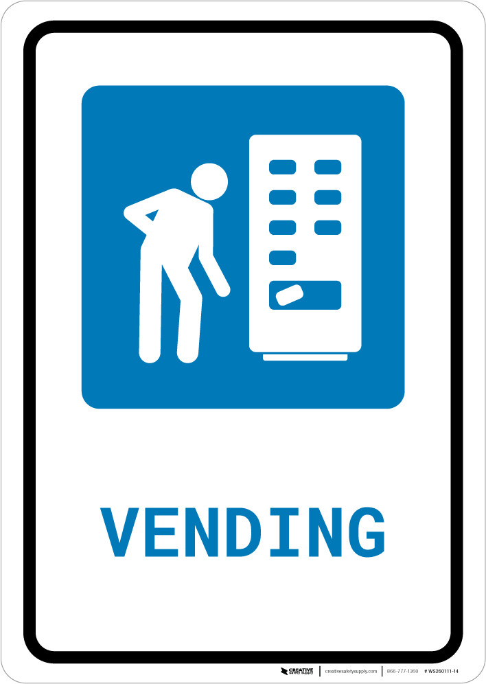 Vending Machine with Icon Portrait v2 - Wall Sign | Creative Safety Supply