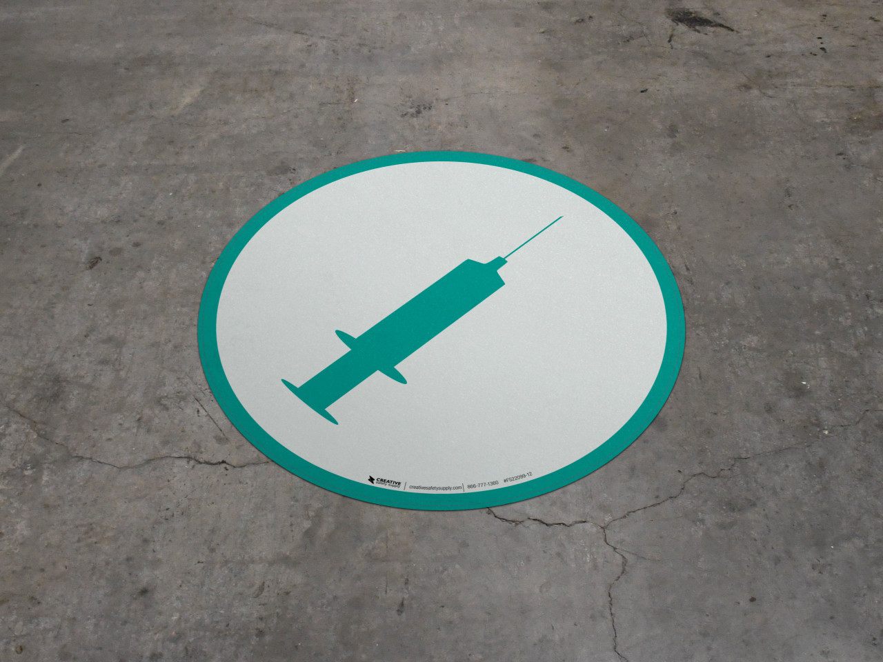 Syringe White - Floor Sign