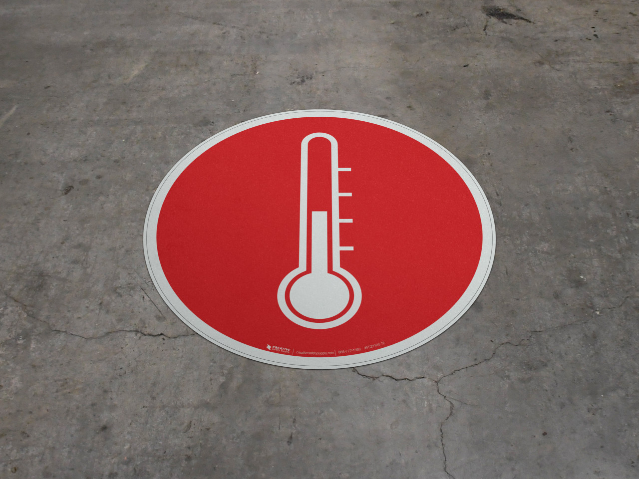 Temperature Colored - Floor Sign