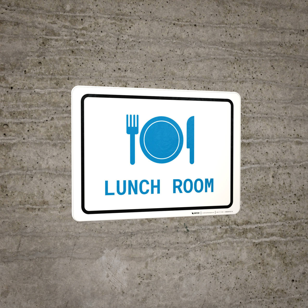 Lunch Room with Icon Landscape v2 - Wall Sign | Creative Safety Supply
