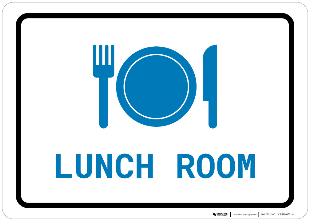 Lunch Room with Icon Landscape v2 - Wall Sign | Creative Safety Supply