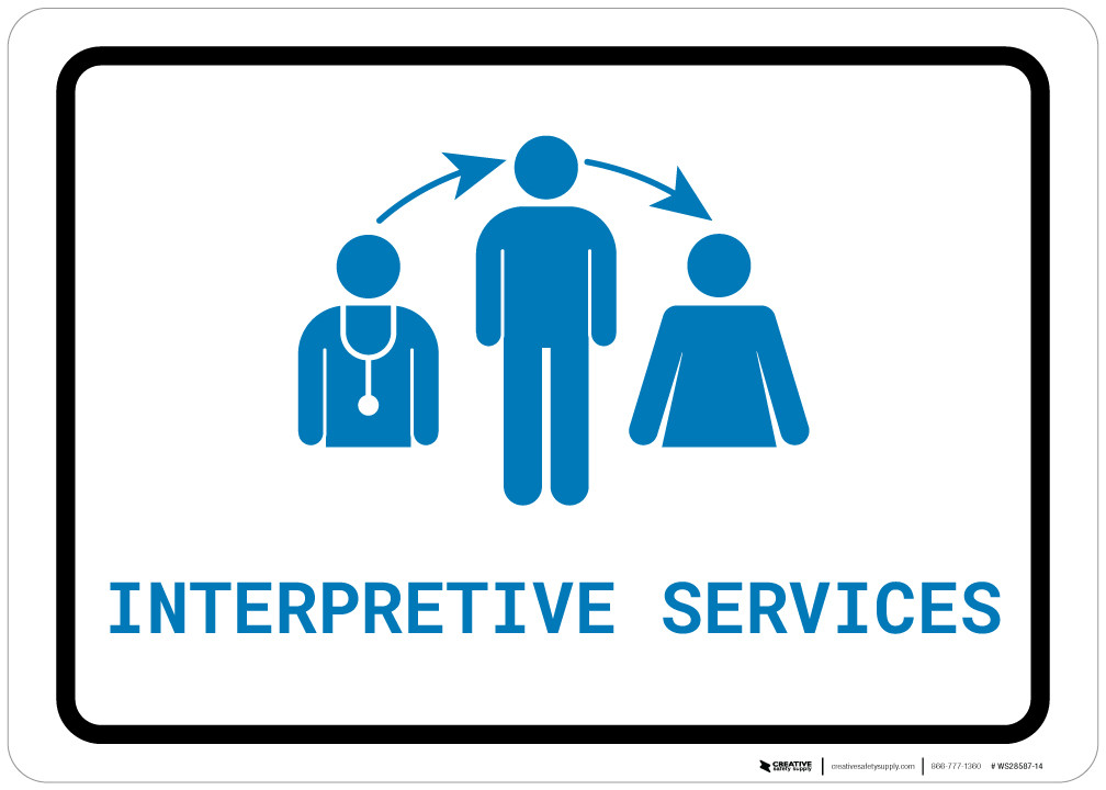 Interpretive Services with Icon Landscape v2 - Wall Sign