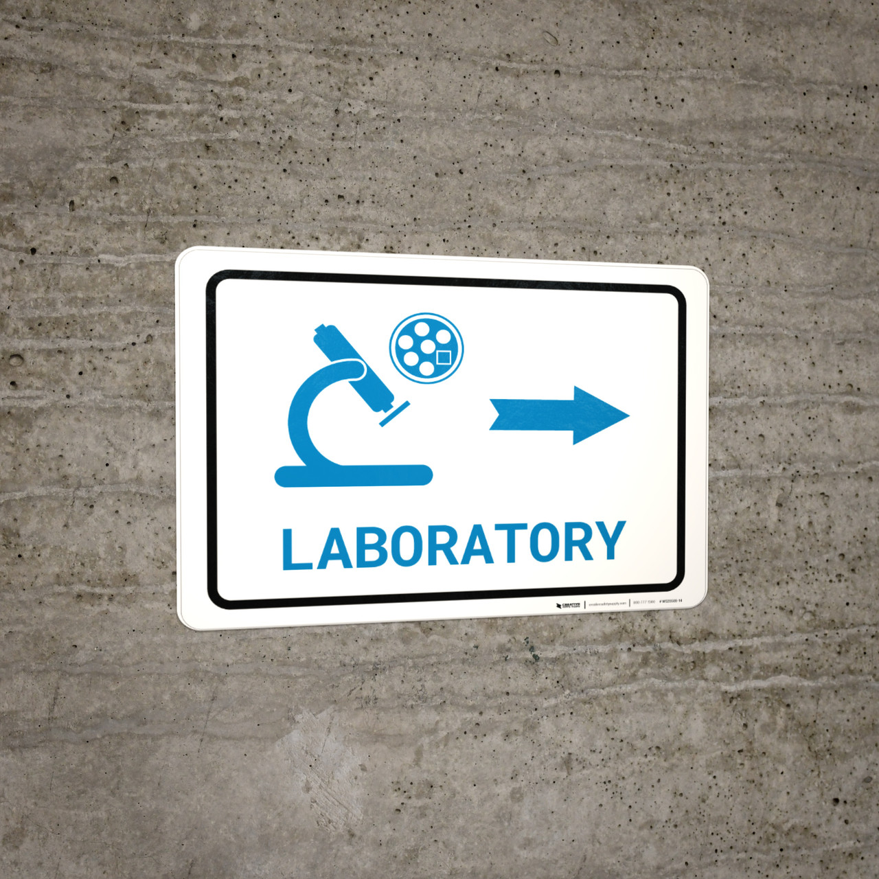Laboratory Right Arrow with Icon Landscape v2 - Wall Sign