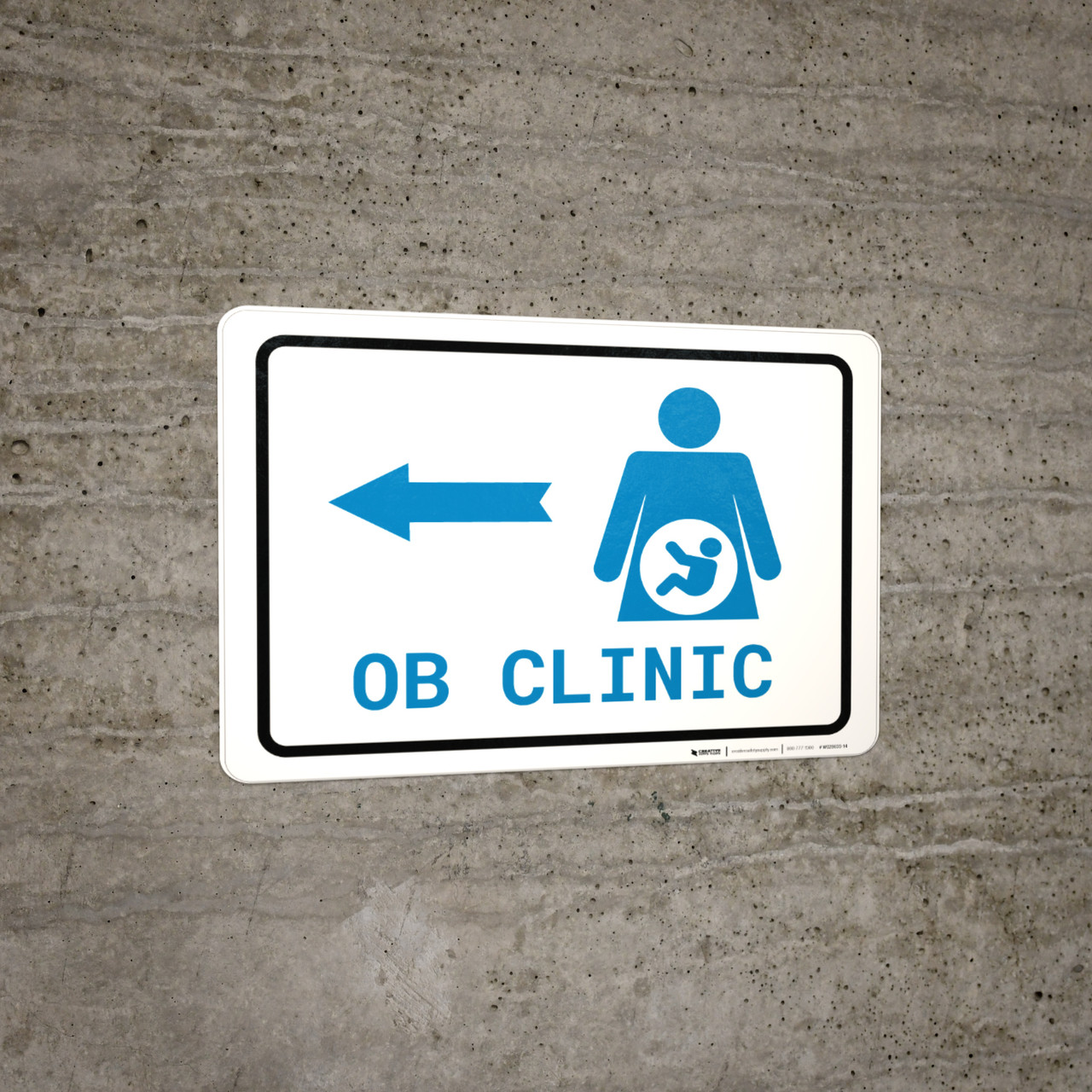 OB Clinic Left Arrow with Icon Landscape v2 - Wall Sign