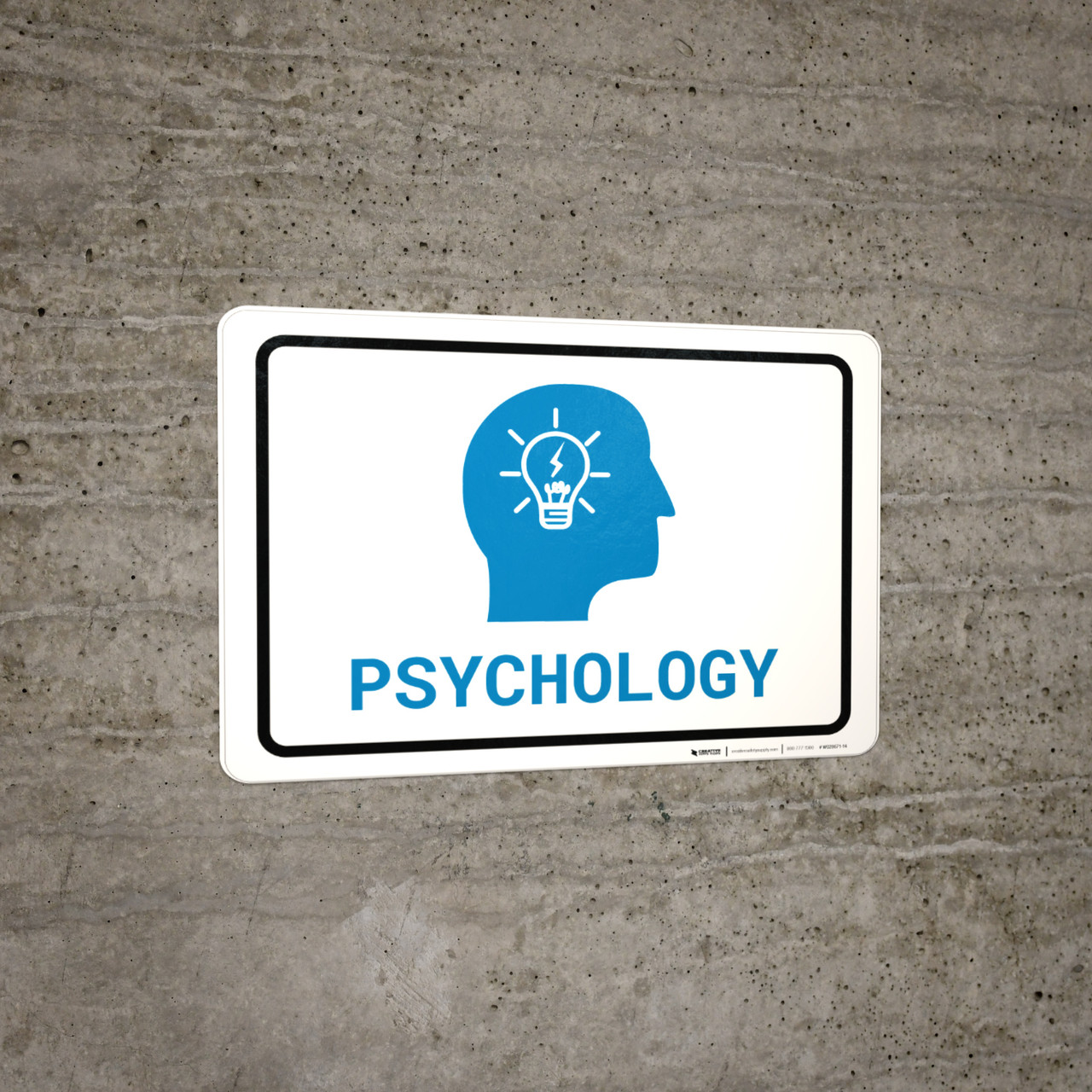 Psychology with Icon Landscape v2 - Wall Sign | Creative Safety Supply