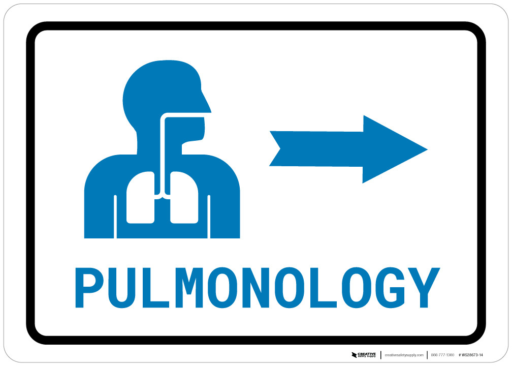 Pulmonology Right Arrow with Icon Landscape v2 - Wall Sign | Creative ...