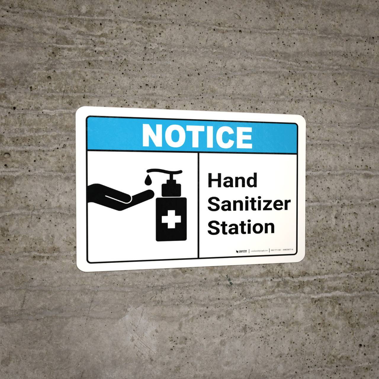 Notice: Landscape Hand Sanitizer Station ANSI Landscape - Wall Sign ...
