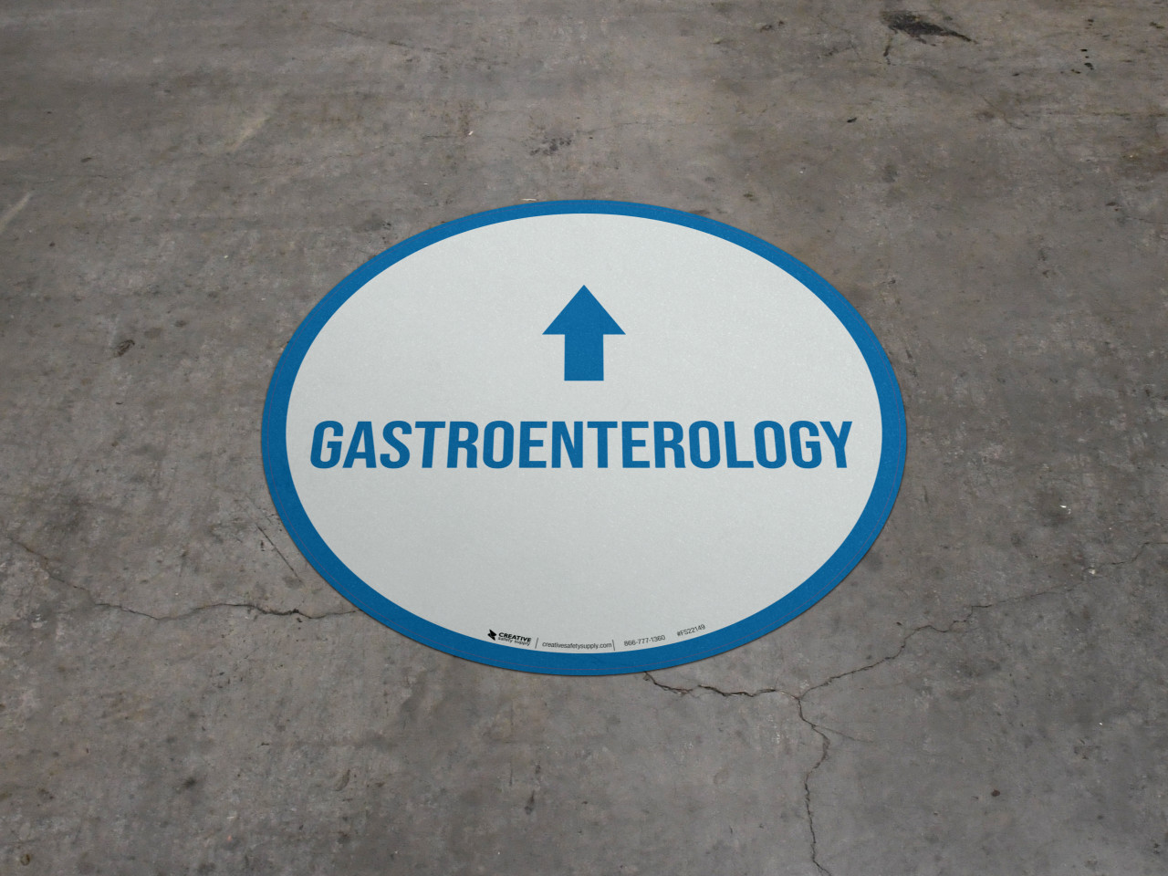 Gastroenterology Arrow Straight Circular - Floor Sign | Creative Safety ...