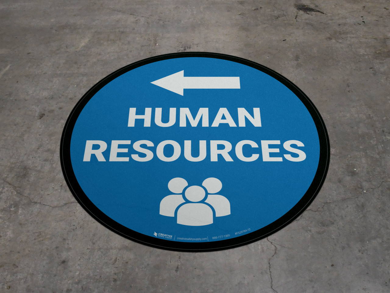 Human Resources Arrow Left Circular - Floor Sign