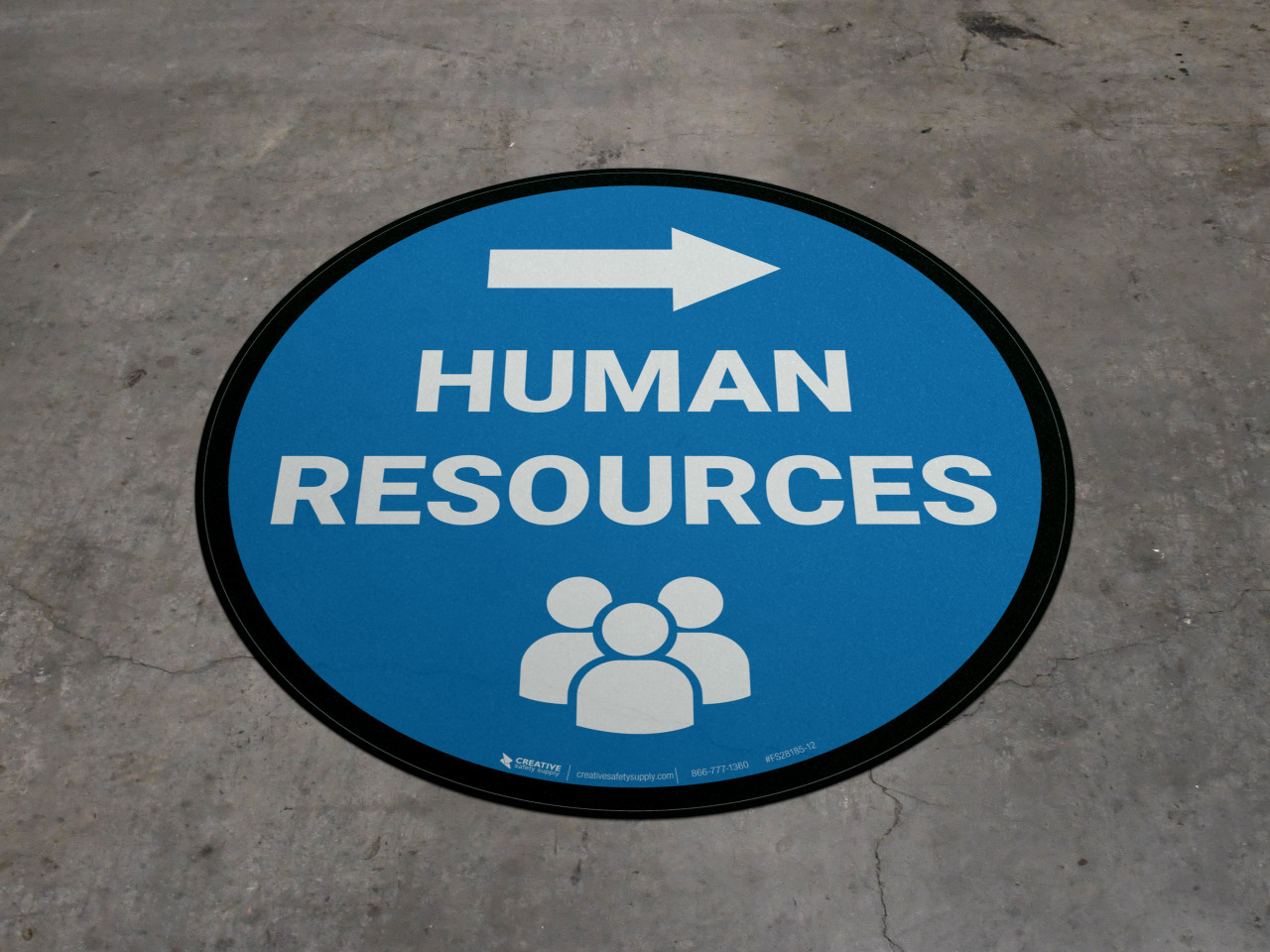 Human Resources Arrow Right Circular - Floor Sign