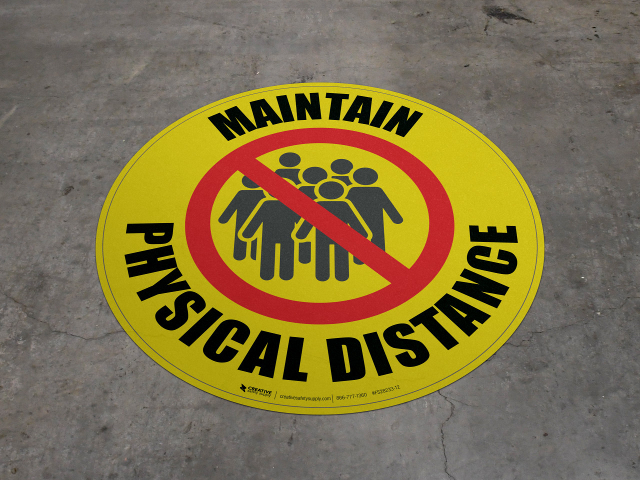 Maintain Physical Distance - Floor Sign