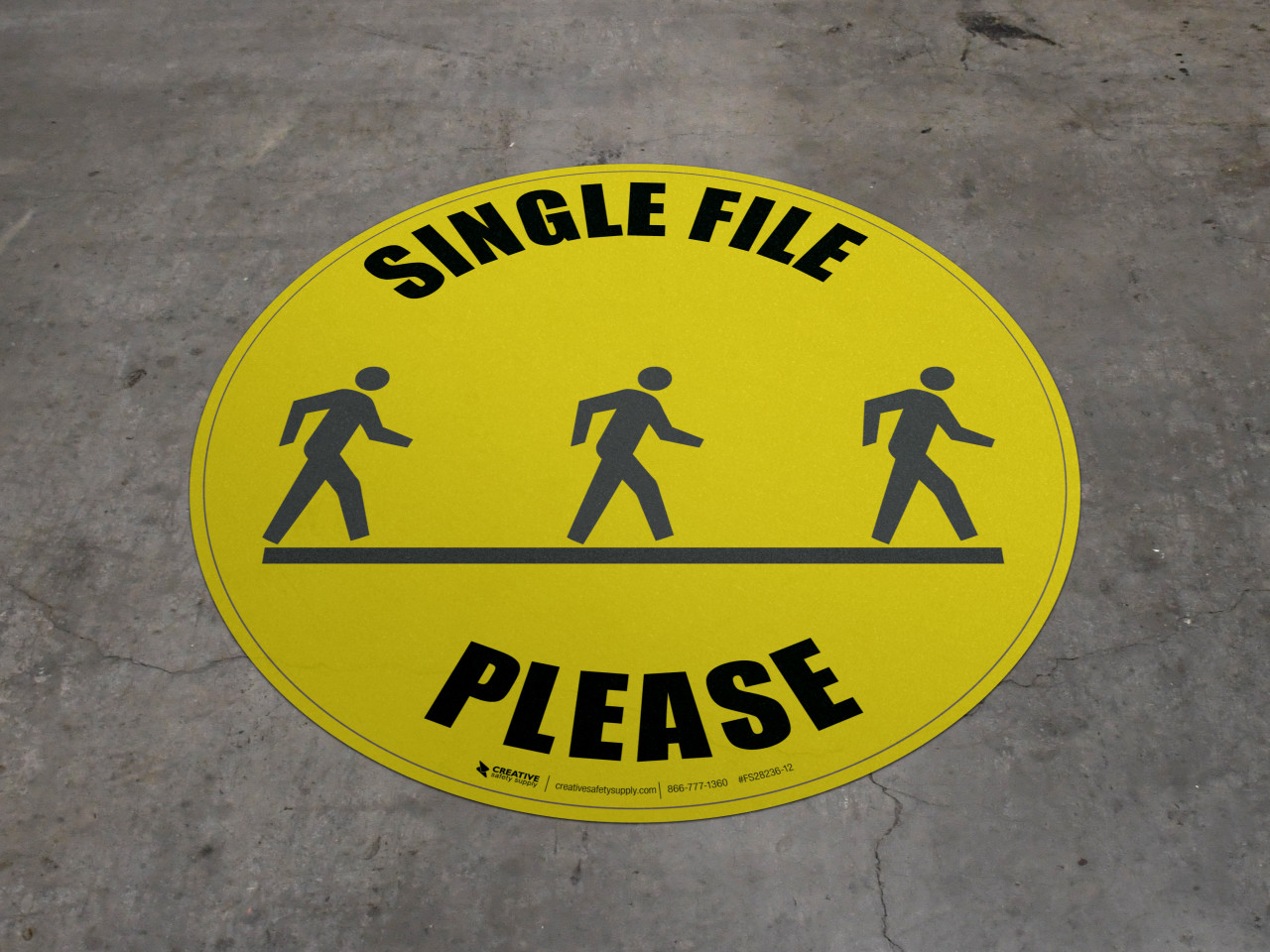 Single File Please - Floor Sign