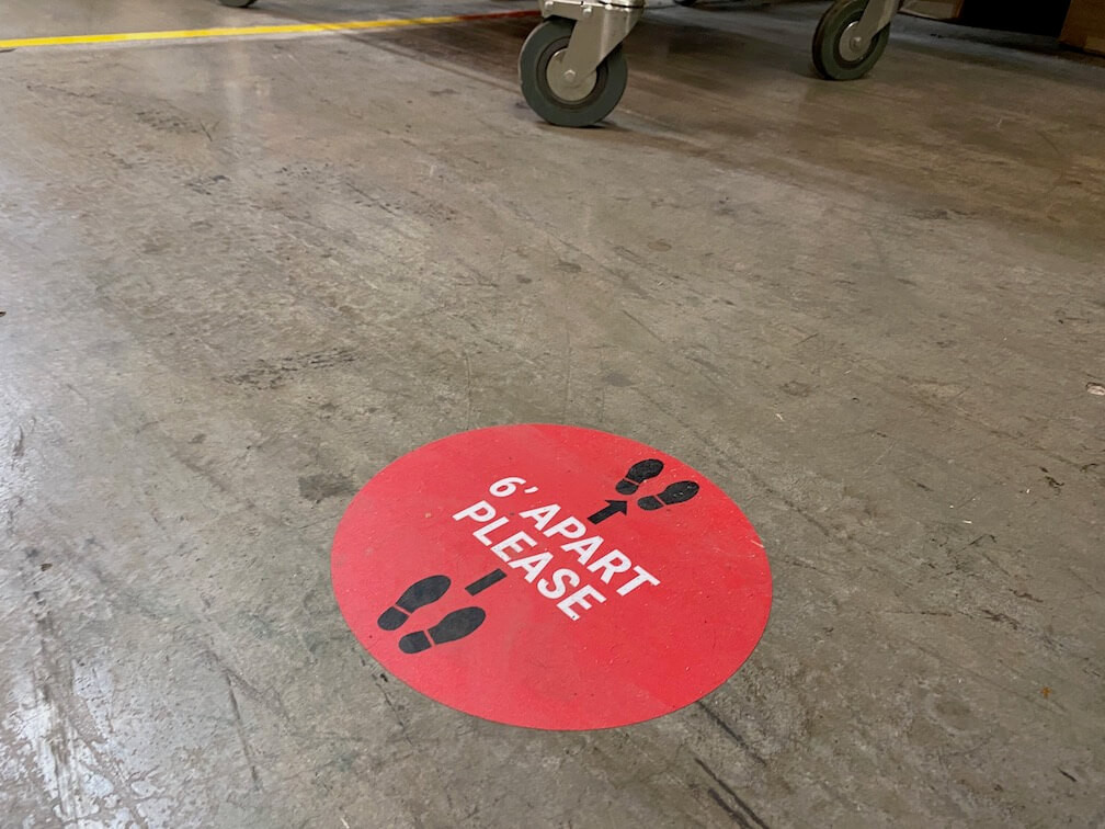 6 Ft Apart Please - Floor Sign