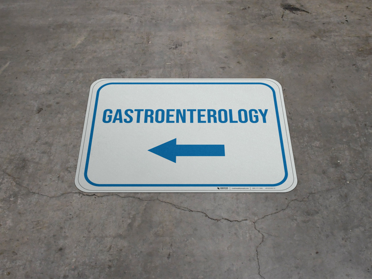 Gastroenterology Arrow Left Rectangular - Floor Sign