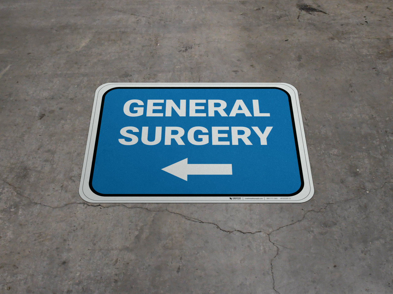 General Surgery Left with Arrow Rectangular - Floor Sign | Creative ...