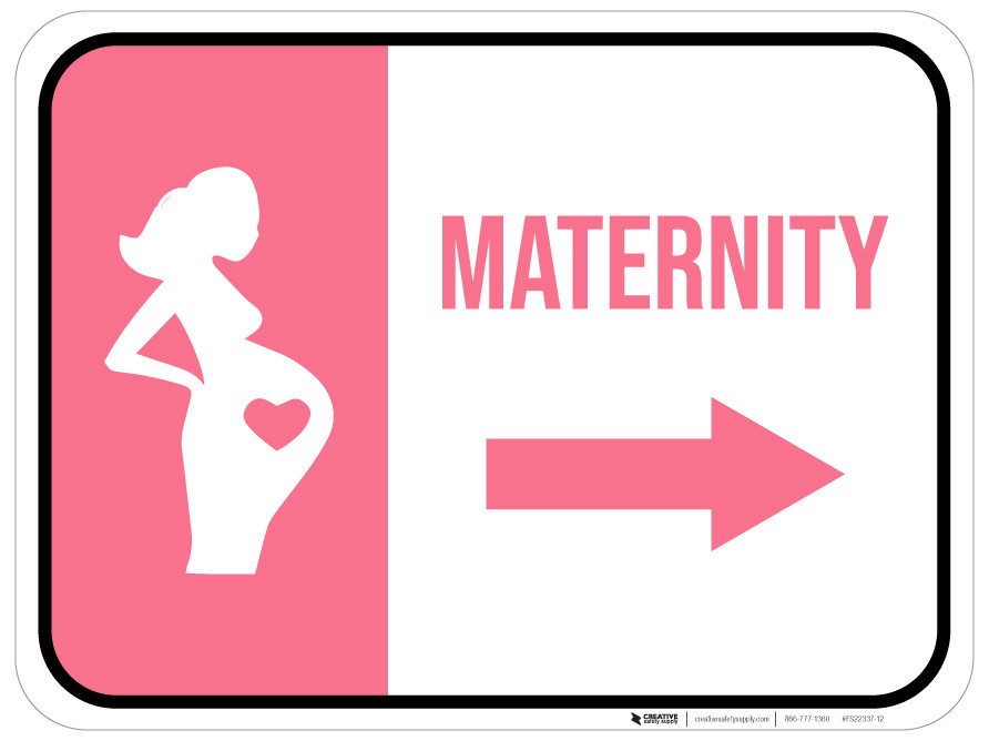 Maternity Arrow Right Rectangular - Floor Sign