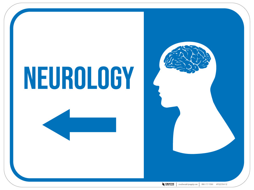 Neurology Arrow Left Rectangular - Floor Sign