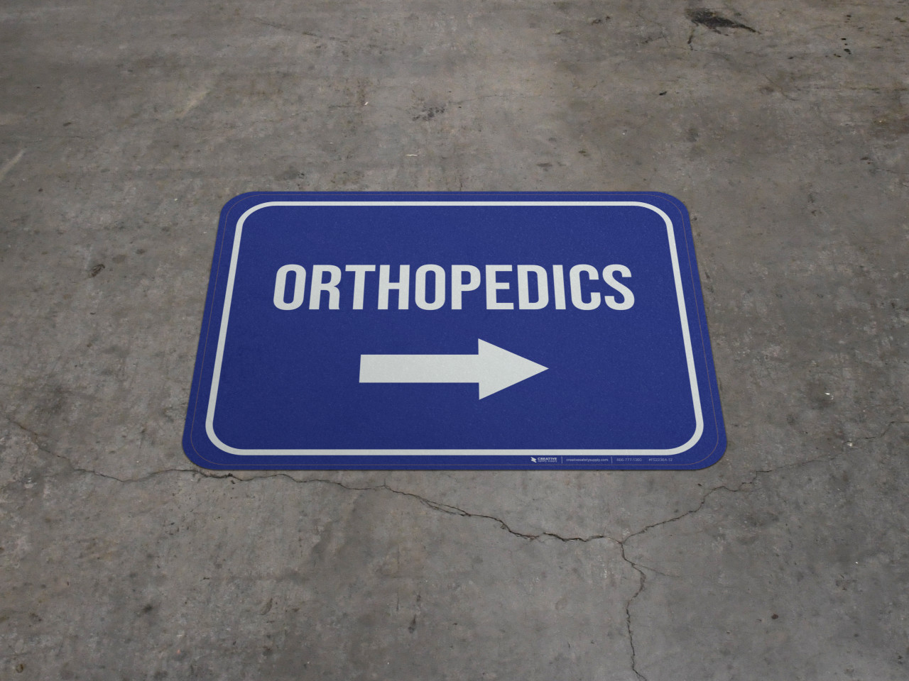 Orthopedics Arrow Right Rectangular - Floor Sign
