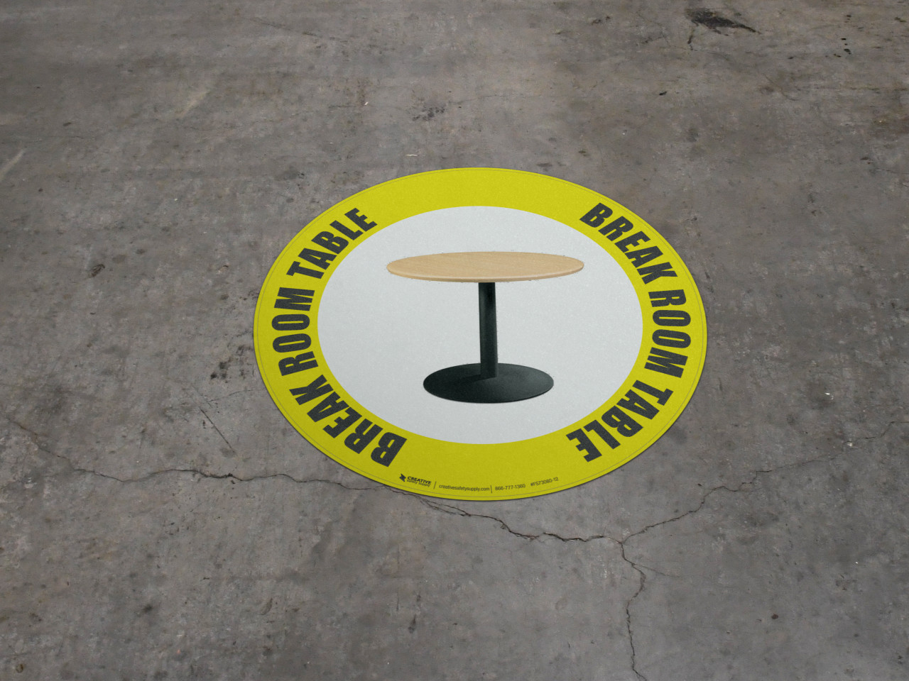 Break Room Table - Floor Sign
