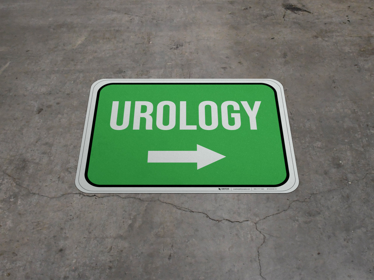 Urology Arrow Right Rectangular - Floor Sign | Creative Safety Supply