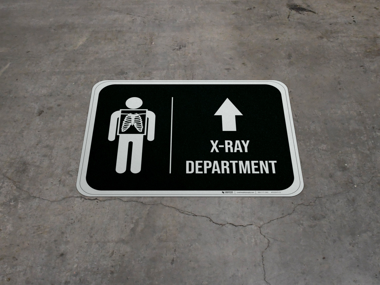 X-Ray Department Arrow Straight Rectangular - Floor Sign | Creative ...