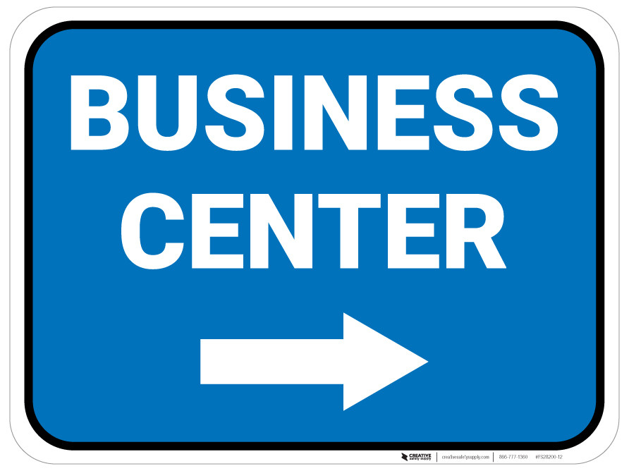 Business Center Arrow Right Rectangular - Floor Sign | Creative Safety ...