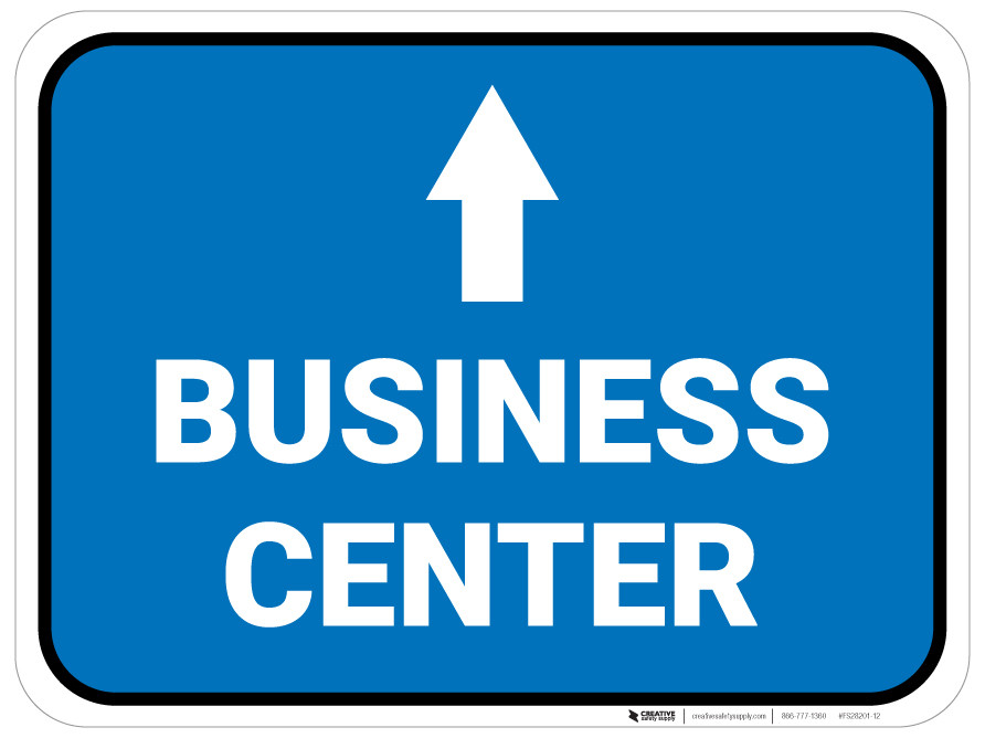 Business Center Arrow Straight Rectangular - Floor Sign | Creative ...