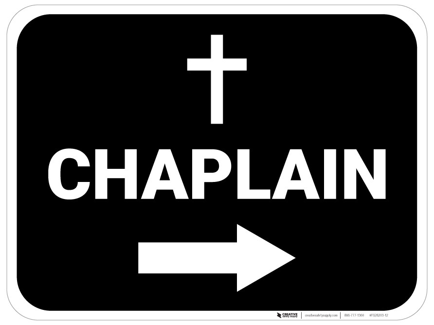 Chaplain Arrow Right Rectangular - Floor Sign
