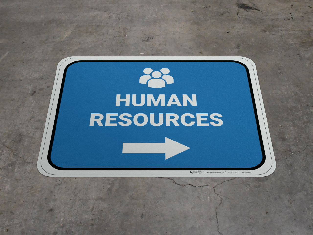 Human Resources Arrow Right Rectangular - Floor Sign