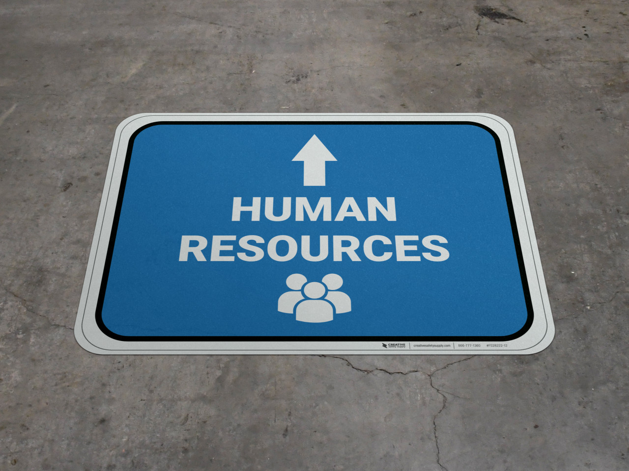 Human Resources Arrow Straight Rectangular - Floor Sign