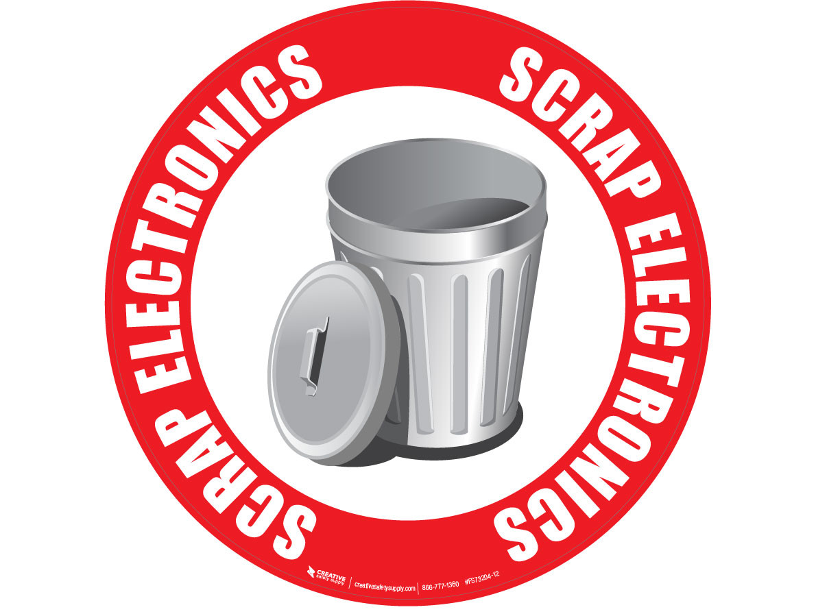 Scrap Electronics - Floor Sign