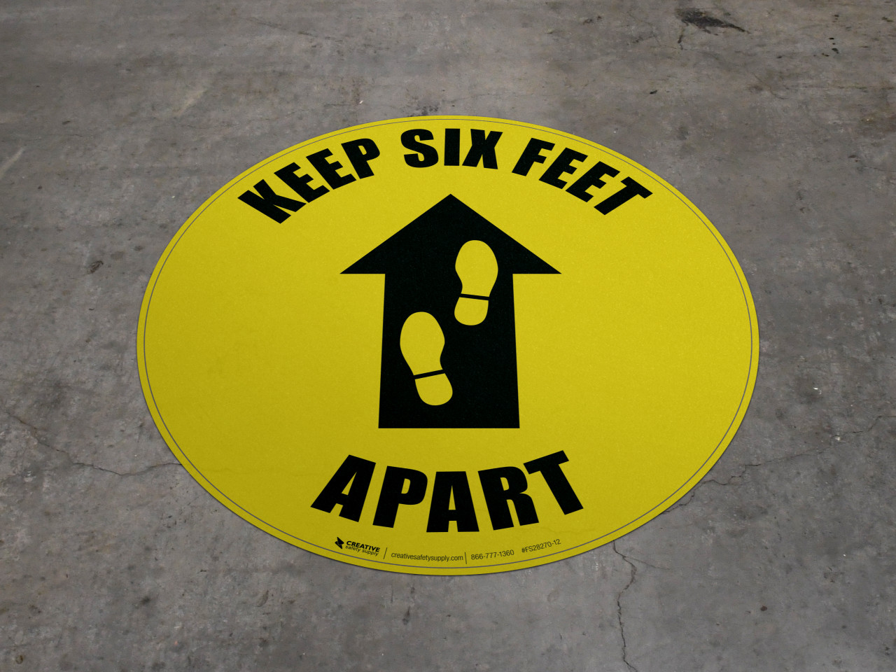 Keep Six Feet Apart - Floor Sign