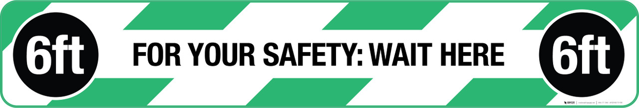 For Your Safety: Wait Here 6Ft - Social Distancing Strip | Creative ...