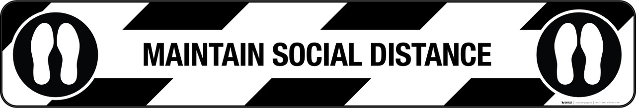 Maintain Social Distance Feet Icon - Social Distancing Strip