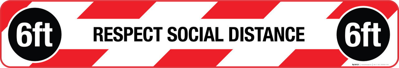 Respect Social Distance 6Ft - Social Distancing Strip