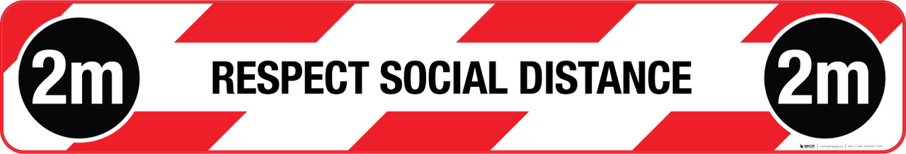 Respect Social Distance 2M - Social Distancing Strip