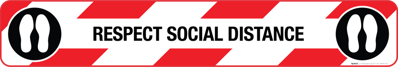 Respect Social Distance Feet Icon - Social Distancing Strip
