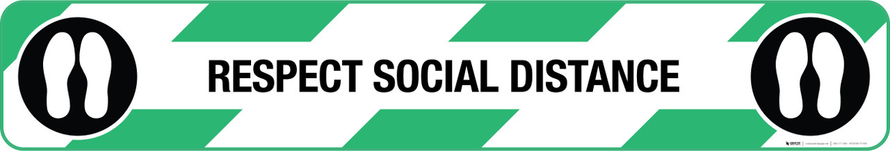 Respect Social Distance Feet Icon - Social Distancing Strip