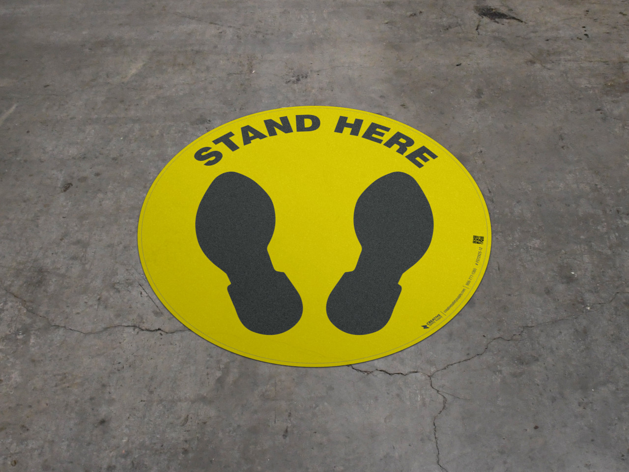 Stand Here - Floor Sign