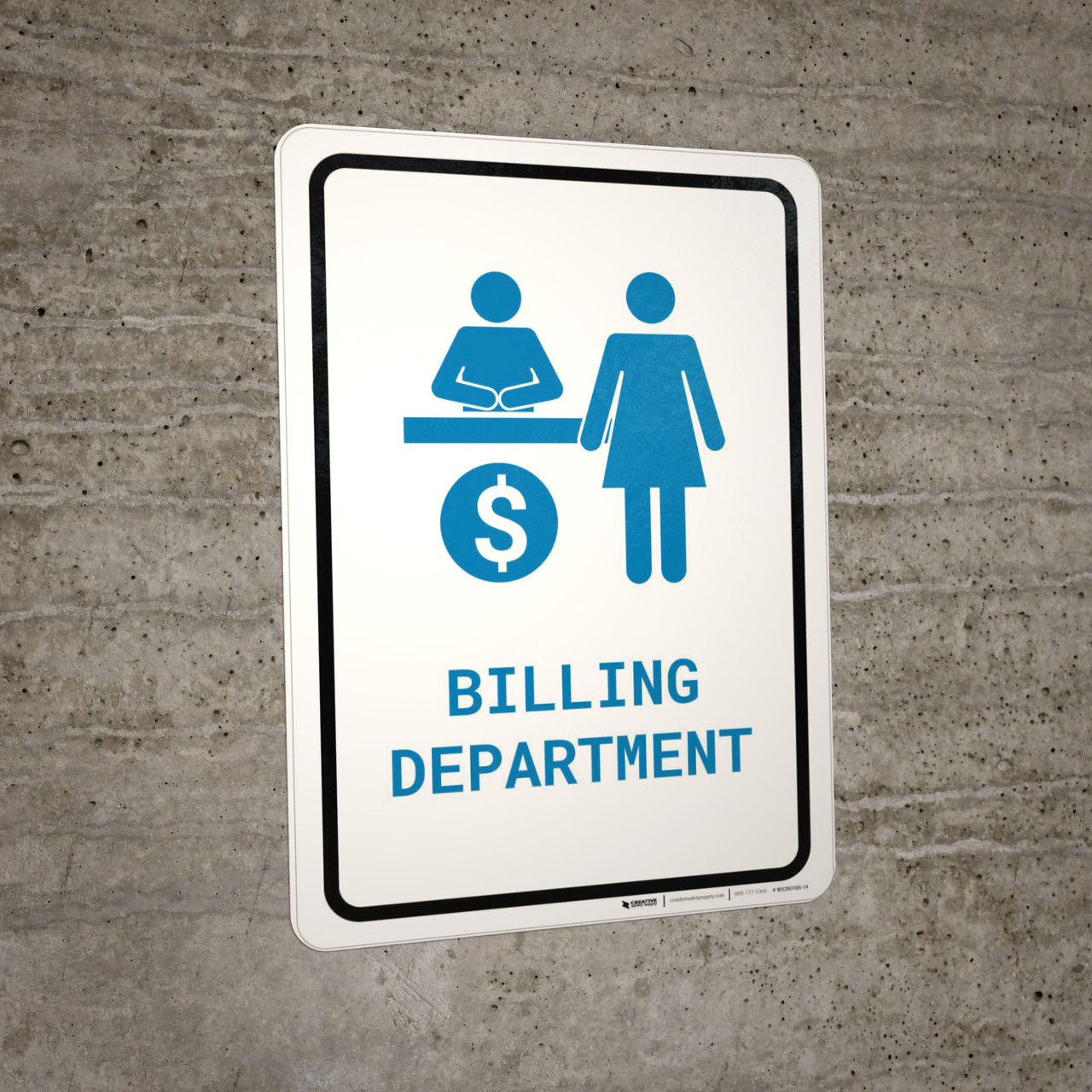 Billing Department with Icon Portrait v2 - Wall Sign