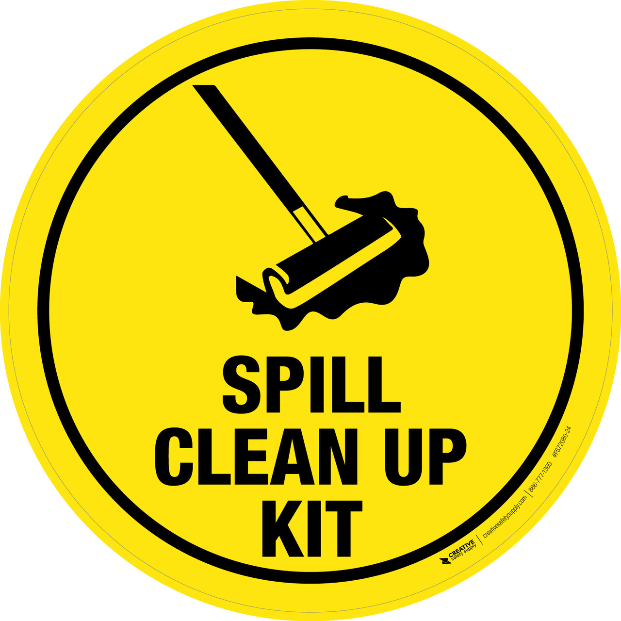 Spill Clean Up Kit - Floor Sign | Creative Safety Supply