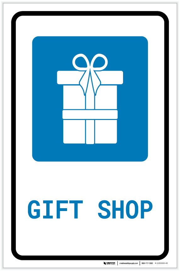 Gift Shop with Icon Portrait - Label | Creative Safety Supply